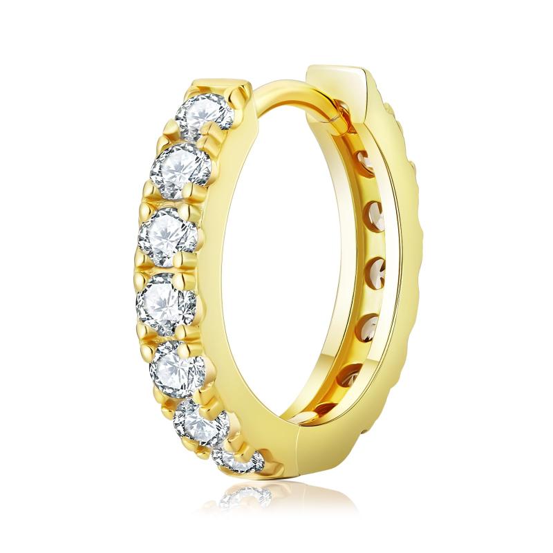 &amp;CO フープピアス 片耳 メンズピアス ブラック 15mm シルバー925 リングピアス 金属アレルギー対応 14金メッキ 18G ジルコニア ラウンドフープ 黒 シンプル 男女兼用存在感のあるデザイン定番のリングピアスにキュービ...