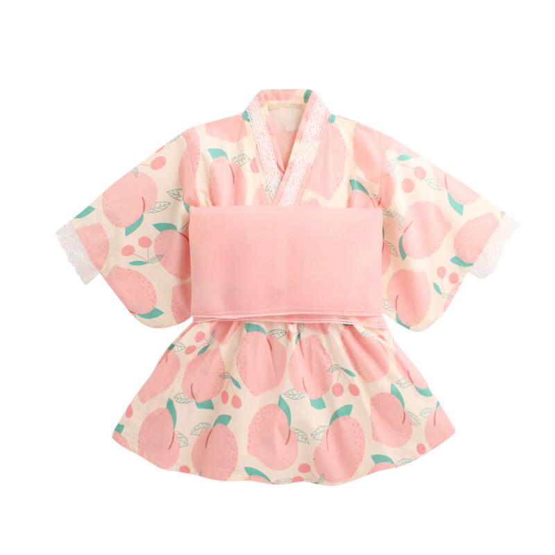 [] 浴衣 子供 女の子 ベビー キッズ 夏祭り 夏 和装 ゆかた こどもゆかた 2点セット 帯セット ワンピース 兵児帯付 浴衣ドレス 花火大会 HF01子供園などの夏の行事として毎年行われる夏祭り。お住まいの地域毎でも開催される所は多い...