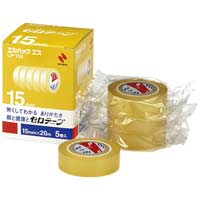 小巻芯セロテープをダース単位にパックしたおトク用包装です。オフィス、お店、学校など大量にお使いいただく場合に便利です。●サイズ：15mm×20m●1箱：5巻入りJ463191
