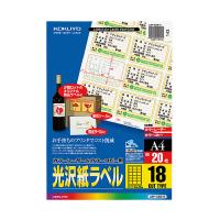●サイズ/A4●面数/18面（角丸）●1片の大きさ/42・62●枚数/20枚●紙厚/ラベル本体：0.11mm（総厚196g/平米・0.19mm）●白色度77%程度（ISO）●簡単ラベル印字ソフト[合わせ名人]で入力の位置合わせが簡単にできま...