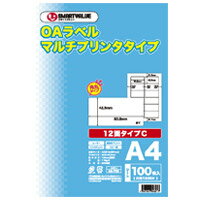 マルチプリンタタイプのOAラベル。●OAシートラベル●業務用パック●総厚：124μm●ラベル厚：71μm●坪量：118g／平方メートル●白色度：80％●規格：12面（タイプC）●片数：6000片●1箱入数：500枚（100枚×5冊）●対応機...