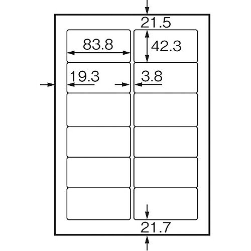 ヘビーユーザーにおすすめ。500枚入エコノミータイプ。●OAシートラベル（マルチタイプ）●業務用パック●総厚：124μm●ラベル厚：60μm●規格：12面（タイプC）●1箱入数：500枚●片数：6000●材質：上質紙●白色度80％●坪量：1...