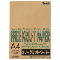印刷用紙だけでなく、工作素材としても。●レーザープリンタ用紙●クラフト紙●坪量：70g／●紙厚：000μm●種別：中厚口●規格：A4●1冊入数：100枚●対応機種：カラーコピー機、モノクロコピー機、カラーレーザー、モノクロレーザー、インクジ...