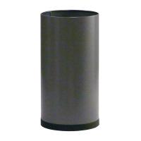 ●開口部が広く出し入れがしやすい丸型　●サイズ／Φ265×H500mm　●材質／スチール（粉体塗装）、受皿：AES　●質量／1．7kg　●15〜20本用　●グレー　●エッジカバーは再生エラストマー使用