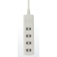 落雷から大切な機器やデータを守る。●OAタップ●2ピン●4個口●2Pプラグ●スイング●雷ガード●コード長：5m●外形寸法：幅164×奥44×高25mm●本体色：ホワイト●定格：125V／15A／1500WJ879161