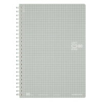 ●サイズ／A5（3号）　●5mm方眼罫　●80枚　●切り取りミシン目入り　●中紙／上質紙（ECFパルプ）　●表紙／表：透明PP、裏：板紙　　●リング／オレフィン系樹脂　●柔らかリングでリングを気にせずに書ける　●平に開く　●狭い場所でもきれ...