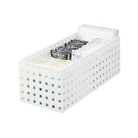 ●モジュールサイズで組み合わせ自在。スタッキングも可能　●サイズ／W140×D350×H125mm　●内寸法　W133×D343×H118mm　●材質／ABS樹脂　●色／ホワイトk6335-4171