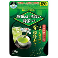 丹念に火入れした深蒸し茶をブレンド●お茶●粉タイプ●内容量：80g●約120杯分※飲料・食品は、お客様のご都合による返品はお受けできません。 ※パッケージ及び内容量などが予告なく変更される場合がございます。あらかじめご了承ください。J857413