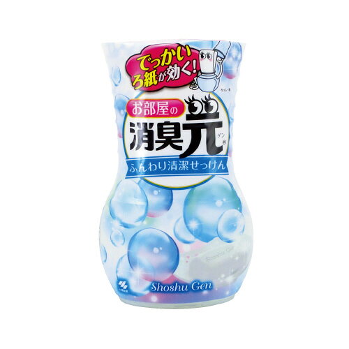 ●容量／400ml●でっかいろ紙がお部屋のイヤなニオイを強力に消臭●効果期間/約1．5〜3ヵ月（使用状況により異なります）●せっけんの香り●お部屋用k5600-0603