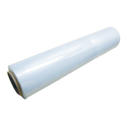 ●サイズ／幅500mm×長さ300m　●厚さ／0．018mm　●材質／PE　●芯径／3インチ（76．2mm）　●厚手でしっかり梱包できる18マイクロメートル！伸縮性に優れてやぶれにくい。　●ストレッチフィルムホルダー対応k6227-4739