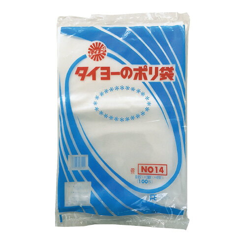 ●材質／低密度ポリエチレン　●透明ツルツルタイプ　●タイプ／14号（280×410mm）　●厚み／0．05mm　●100枚入り　●少し厚めで説明書や付属品などを梱包するのにオススメです。k6335-2351