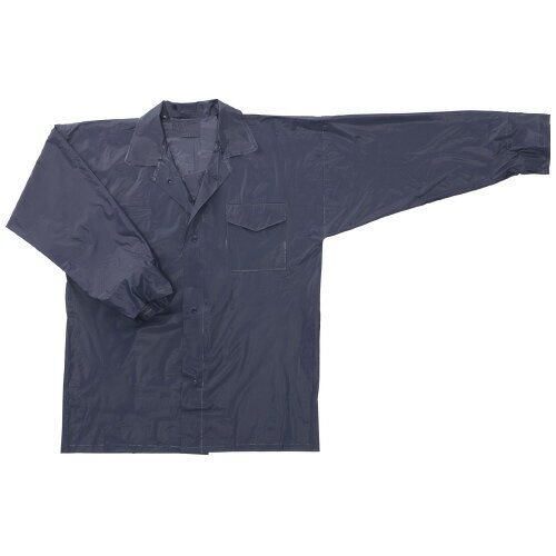 ●適応サイズ/M：身長160〜170cm、胸囲84〜92cm、ウエスト72〜80cm　●材質/ポリ塩化ビニル　●色／ネイビー　●防水加工　●ビニール製の簡易タイプのレインコートk6347-9911