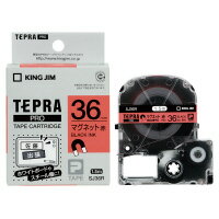 ●ホワイトボードやスチール什器などに、繰り返し貼ってはがせるマグネットテープは頻繁に変化する状況の表示に効果的です。●マグネットテープ　●テープの幅36mm　●テープの長さ1.5m　●赤に黒文字　※P-テープマークの付いたラベル作製機以外に...