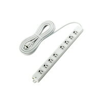 ●3ピン8個口●プラグ仕様：3ピン・ストレートプラグ●コード長：5.0m●定格：15A・125V・1500W●材質：本体：ABS、プラグ受け部分：ユリア樹脂●外形寸法：幅395.0mm×奥行43.5mm×高さ26.0mm●EU RoHS指令...