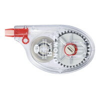 ●線を引くようにサッと修正できる横引きタイプ。●手の中でグラつかないフラットボディー。　●仕様／5mm×16m●ヨコ引き●巻き戻しボタン付き●本体ケースは再生PSk5257-8762