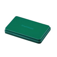 ●PPC用紙に約3秒で乾いて、キレイな印影　●インク色／緑　●盤面サイズ／106×67mm　●油性顔料インキ　●フタ・底・表布貼枠は再生ABS、再生PBT　●インキ補充式(SGN-40)　※リニューアル前のSG-40のインキも塗布できます。...