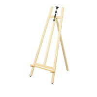 ●天然木を使用したイーゼル　●材質／天然木、スチール　●サイズ／W600×D610×H1260mm　●質量/2．5kg　●掲示可能ボードサイズ／左右：約200〜800mm、天地：約200〜1180mm、厚さ：約30mmまで　●耐荷重／5kg...