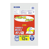 ●スタンダードな厚みです　●半透明シャカシャカタイプ　●タイプ／12号（230×340mm）　●厚み／0．01mm　●200枚入り　●材質／HDPE（高密度ポリエチレン）　●食品衛生法適合k6472-2825