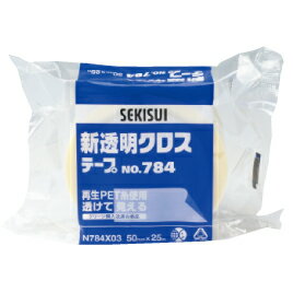 薄くて手で簡単に切れる使いやすいテープです。●サイズ／50mm幅×25m巻●厚さ／約0.145mm●材質／再生PET使用e150-033