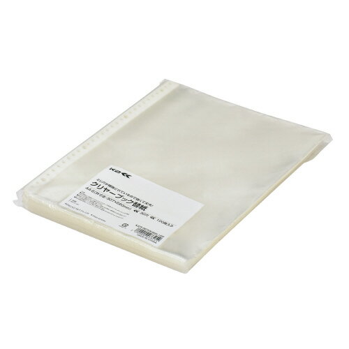 ●A4タテ　●外寸法／302×230mm　●ポケット内寸法／298×214mm　●シート厚／0．06mm　●穴数／2・4・30穴　●エンボス仕上げ　●中紙なし　●再生PP　●グリーン購入法適合の大量パック　●とじ穴が補強されているので強くて...