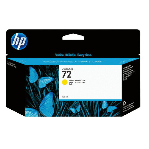 ●型番／72　●色／イエロー　130mL　●品番／C9373A　●対応機種：DesignJetT610／T620／T770／T770HDD／T790／T795／T1100／T1100PS／T1120／T1120PS／T1200／T1200P...