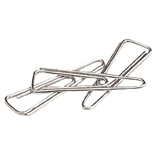 ●扱いやすいV型シルバーゼム　●クリップの頭部分がフラットで紙から出ない形状　●材質／スチール（ニッケルメッキ　）　●サイズ／大（28mm）　●質量／190gk5742-1803