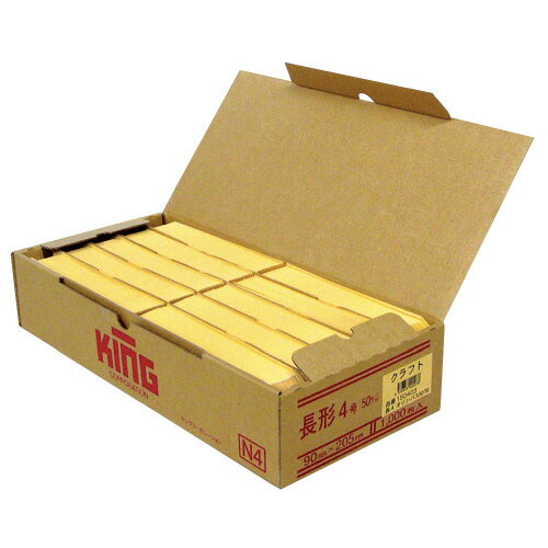 ●長形4号　●サイズ／90×205mm　●紙厚50g/平方メートル　●1000枚入　●〒枠付　●センター貼り　●古紙パルプ配合率40％　●経済的な大量1000枚入りk5785-2430