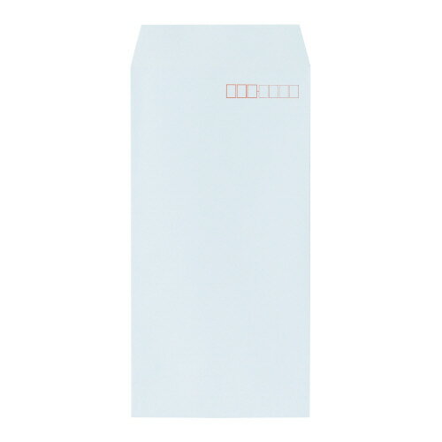 ●長形3号　●サイズ／120×235mm　●ブルー　●紙厚80g/平方メートル　●100枚入り　●〒枠付　●サイド貼り　●古紙配合紙k5599-5764