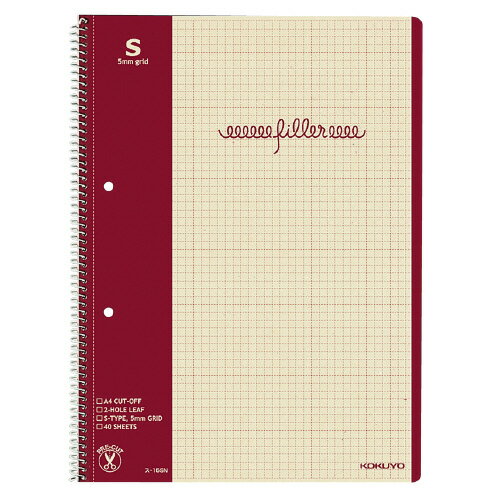 ●切り取った中紙をそのまま2穴ファイルにとじられる！　●穴数／2穴（80mmピッチ）　●サイズ／A4　●5mm方眼罫　●40枚　●切り取りミシン目入り　●表紙（表・裏）／色厚板紙　●中紙／上質紙　●製本様式／スパイラルとじ　※表紙は再生紙を...