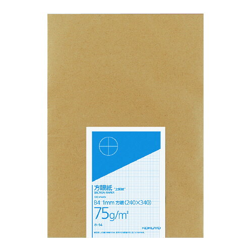 ●B4（257×364mm）　●100枚　●ブルー刷（1mm方眼罫）　●目盛り数／240×340　●75g/平方メートル　●製本されていないタイプ（大量バラ）k5169-2926