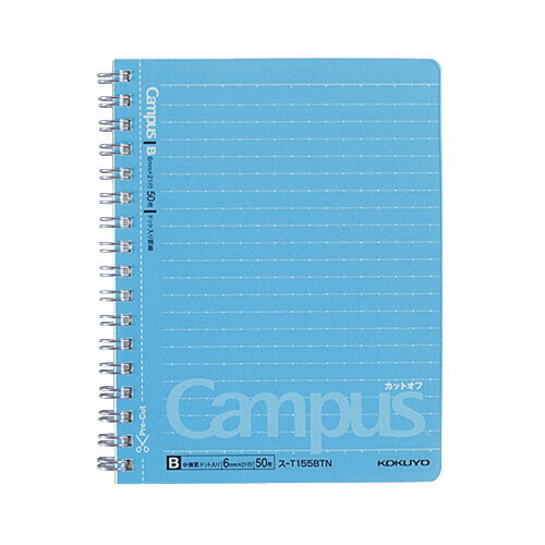 ●サイズ／A6（148×114mm）　●ドット入り罫幅6mm（B罫・中横罫）　●21行　●50枚　●切り取りミシン目入り　●中紙／上質紙（森林認証紙）　●表紙／表：透明PP、裏：板紙　●罫線上に等間隔に並んだドットを活用することで、メモを美...