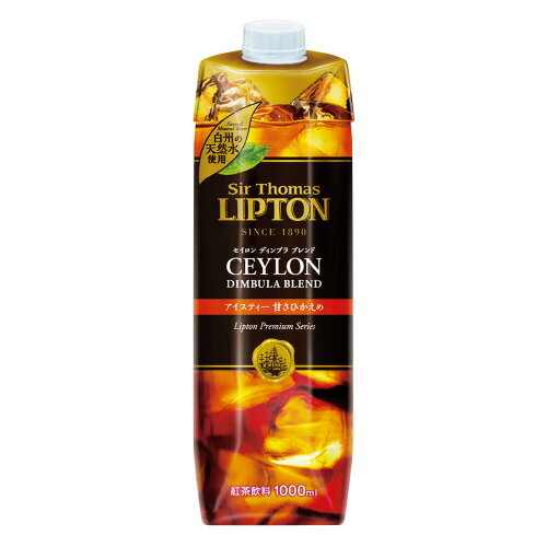 ●1L×6本　●サー・トーマス・リプトンのマスターブレンダーが日本向けに仕立てた茶葉を使用し、白州の天然水で抽出しました。甘さひかえめで、香り高く、のど越しのよい渋みと爽快感が特徴です。　　※飲料・食品は、お客様のご都合による返品はお受けで...