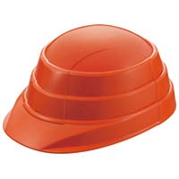 収納に便利なA4サイズに収まり、折り畳み時は厚さ5cm以下。省エネスペースでヘルメットを収納できます。労働安全衛生法規格検定合格商品（飛来落下用試験）●防災用品●ヘルメット●色：オレンジ●頭部回り：55〜64cm●組立時寸法：幅281×奥2...