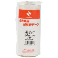 手切れ性がよく、再はく離性に優れた紙粘着テープです。●幅24mm×長18m●入り数：5●材質：テープ部／和紙、粘着剤／アクリル系粘着剤J744071