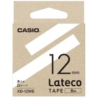 ラテコ専用テープXB−12WE白に黒文字J746909