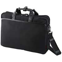 キャリーバーに取り付け可能なビジネスバッグ。●ビジネスバッグ●外形寸法：幅400×奥80×高290mm●内形寸法：幅390×奥60×高280mm●質量：約800g●材質：ポリエステル、合皮●色ブラック●収納ファイルサイズ：A4●前面シングル...