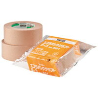 再生を使用したクラフトテープ。●クラフトテープ●業務用パック●中梱包用●無溶剤●ゴム系粘着剤●手で切れる●幅50mm、0．14mm厚●幅50mm×長50m●入数：50巻●基材：クラフトJ879883
