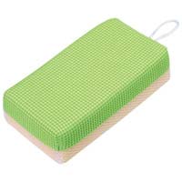 裏面はポリエステルネット。洗剤を含ませた時の泡立ちがよく、汚れ落ちもよいネットです。●掃除用洗剤●バスクリーナー●寸法：縦85×横155×高50mm●材質：クロス＝ポリエステル85％、ナイロン15％、ネット＝ポリエステル100％、スポンジ＝...