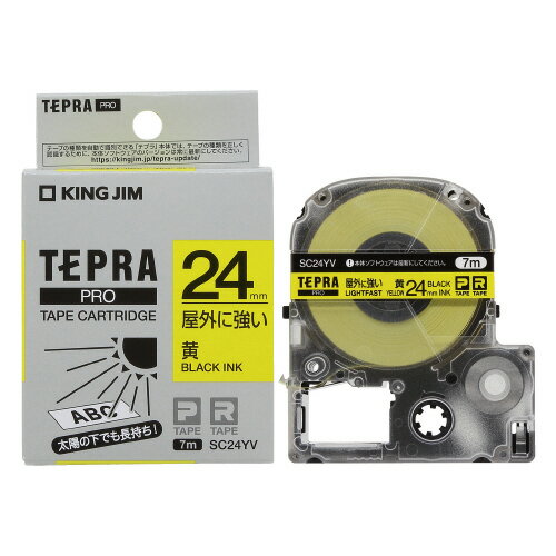 ●長さ/7m　●テープ色/黄ラベルに黒文字　●ラベル幅/24mmk6618-1439