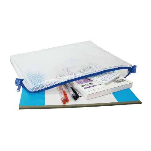 ●材質/EVA　●マチ幅/30mm　●サイズ/245×326mm（A4）　●色/ブルー　●入り数/1パック(3枚入)k6616-6900