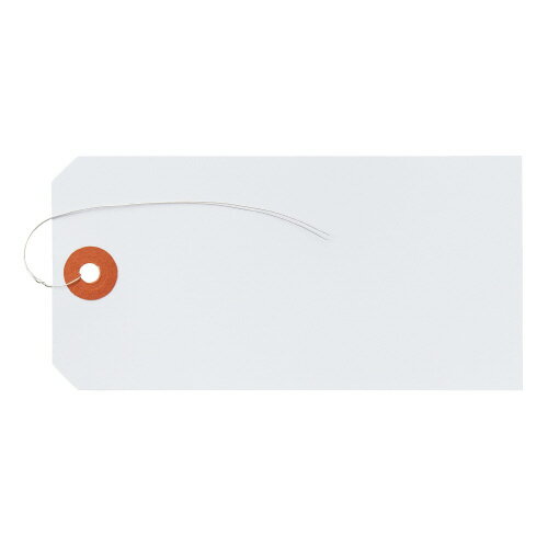 ●サイズ／120×60mm　●材質／上質紙　●針金付き　●針金長さ（2つ折で）約105mm　●部品や商品の仕分けや値札としても便利！k6533-4096