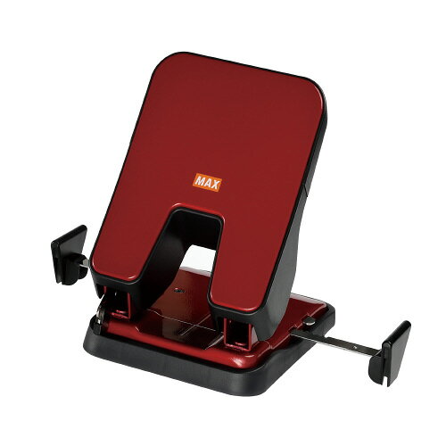 ●中空刃で軽くハンドルが押せる　●穴あけ枚数/50枚　●色/レッド　●材質/ベースハンドル：鋼板、プラスチック部：ABS・PP　●穴径/6mm（80mmピッチ）　●穿孔奥行き/12mm　●ハンドルストッパ付き　●ダストカバー付　●ダブルゲー...