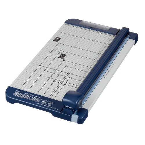 ●ロータリー式　●サイズ/W282×D522×H75mm　●質量/1.8kg　●材質/金属部：鋼板、樹脂部：ABS・POM・PS　●付属品/丸刃1枚（本体セット済み）・刃受け1枚（本体セット済み）・丸刃収納用空ケース1個　●スライダー・紙当...