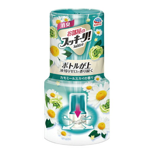 ●内容量　400mL　●カモミールスカイの香り　●お部屋用の消臭芳香剤です。汗臭、生ゴミ臭、ペット臭、玄関・くつ箱臭など、お部屋や玄関の気になるニオイに。●ボトルが上：消臭芳香液を上から下に供給するため、設置後振らなくても最後の1滴まで液残...