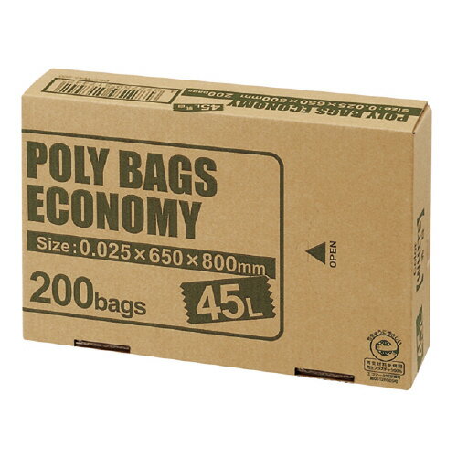 ●エコマーク付きの、再生プラスチック使用のゴミ袋　●ツルツルとした手触り　●サイズ／800×650×t0．025mm　●材質／低密度PE　●乳白半透明　●箱サイズ／幅475×奥行280×高さ110mmk5894-5841