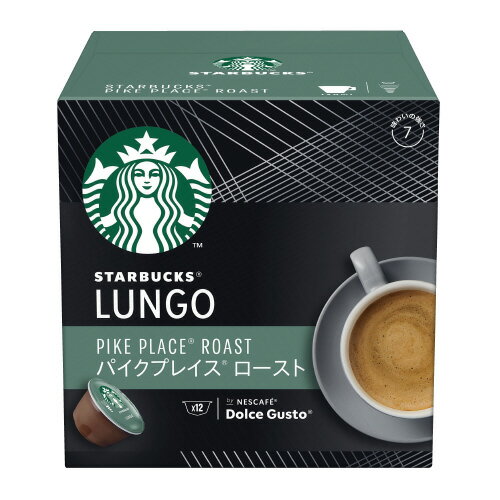 ●スターバックス製品がドルチェ　グストで楽しめる。　●バランスのとれた親しみやすい味わい。　●パイクプレイスロースト　●入数/12カプセル　●12杯分※飲料・食品は、お客様のご都合による返品はお受けできません。※パッケージ及び内容量などが予...