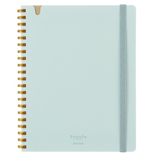 ●中紙/上質紙　●表紙/PP　●リング/オレフィン系樹脂　●枚数/80枚　●切り取りミシン目入り　●サイズ/B6変形　●仕様/4mm方眼罫　●色/ライトブルーk6623-3862