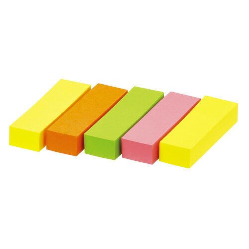 ●サイズ／50×15mm　●100枚×50冊　●蛍光4色混色（緑・ピンク・黄・橙）　●鮮やかな蛍光色もパックがおすすめ！　●ECFパルプ使用k6628-4338
