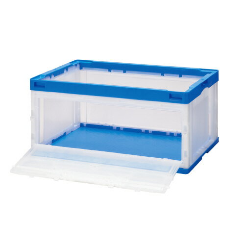 ●長側扉付きタイプ（フタなし）　●材質／PP　●折りたたみ時高さ／77mm　●サイズ／外寸：650×440×327mm、内寸：600×405×305mm　●容量／75L　●許容内容物質量／20kg　●質量／3299g　●耐荷重／20kg×5...