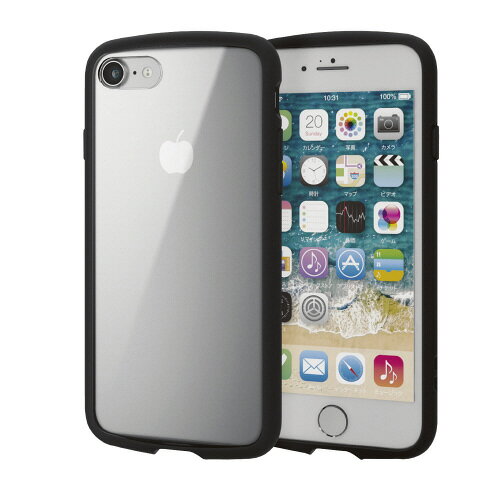 iPhone SE対応の保護ケース。●色：ブラック●セット内容：ケース本体×1●対応機種：iPhone SE 第3世代・第2世代、iPhone 8、iPhone 7●仕様：ハイブリッドケース●材質：ケース本体＝TPU(熱可塑性ポリウレタン)...